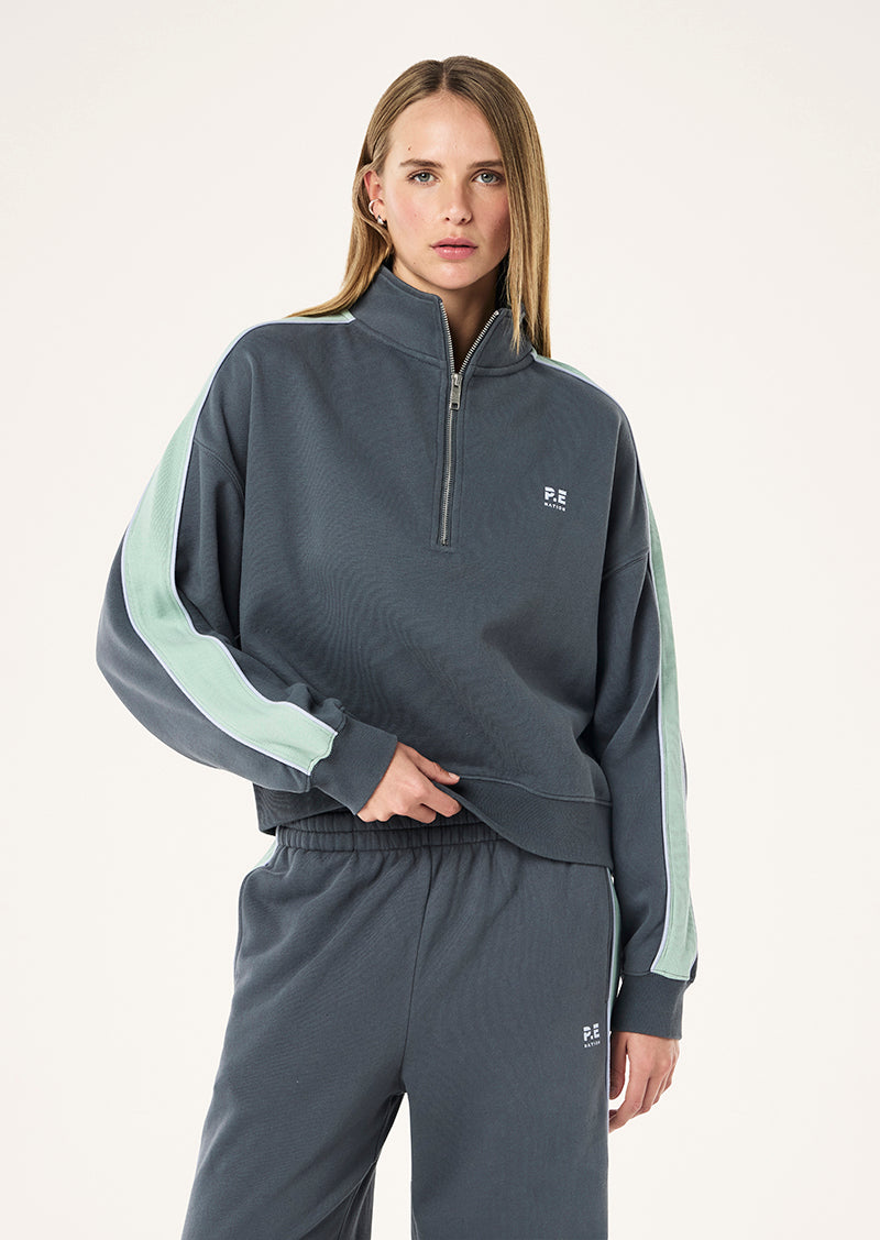 Align Zip Neck Sweat | Thunder | P.E Nation