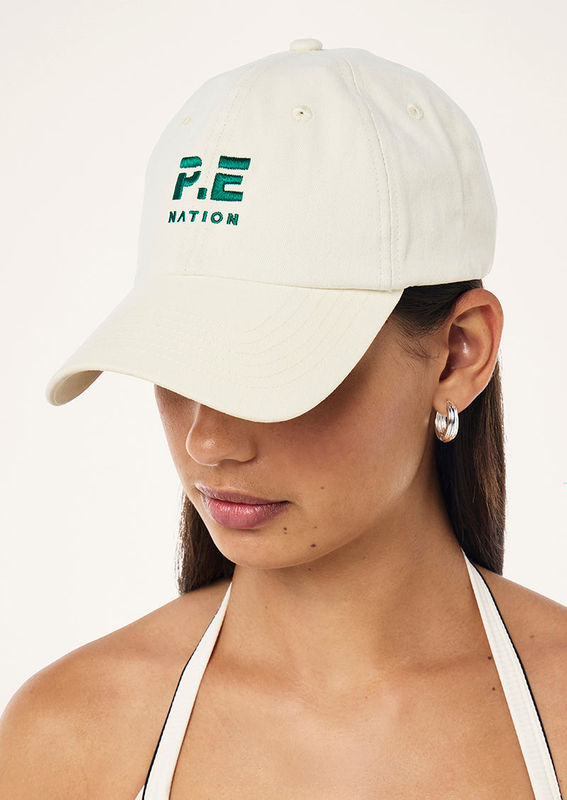 Heads Up Cap | Whisper White & College Green | P.E Nation