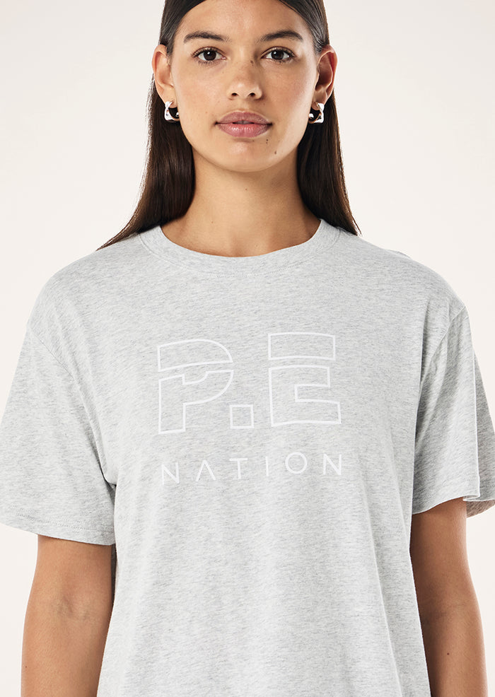 Heads Up Tee | Grey Marle | P.E Nation