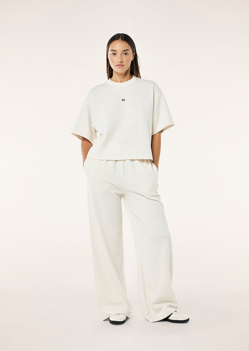 Printemps Waffle Trackpant | Whisper White | P.E Nation