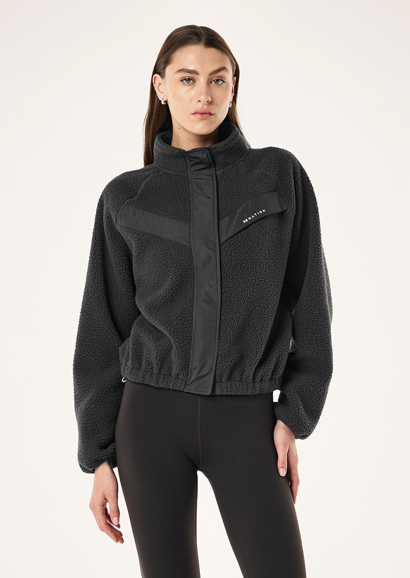 Shelter Sherpa Jacket | Smokestone | P.E Nation