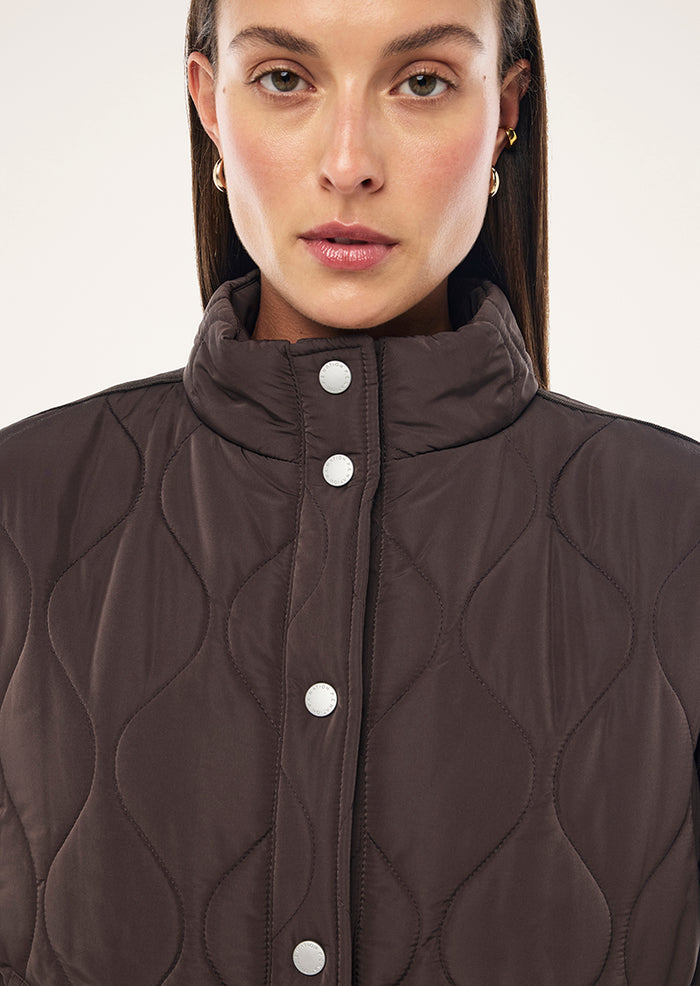 Surge Quilt Jacket | Coffee | P.E Nation