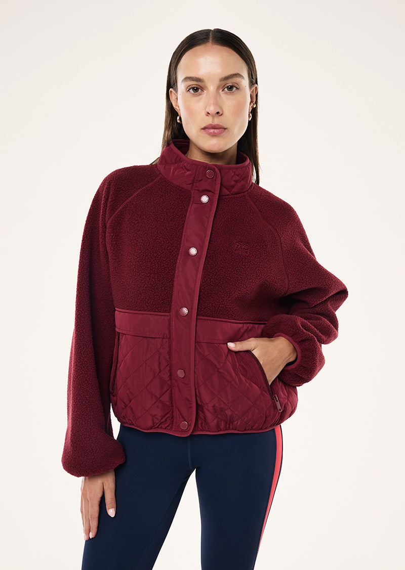Technique Quilt Jacket | Cabernet | P.E Nation